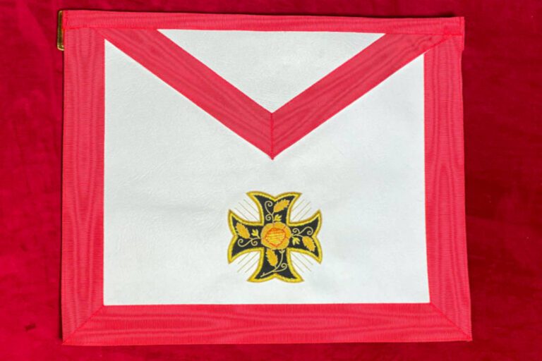 Tablier maçonnique de Chevalier Rose Croix 18e REAA - Croix pattée de ...